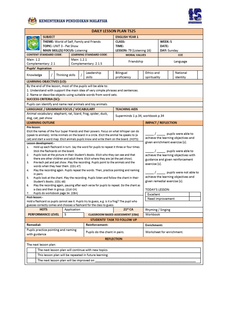 Unit 3 | PDF | Lesson Plan | Learning