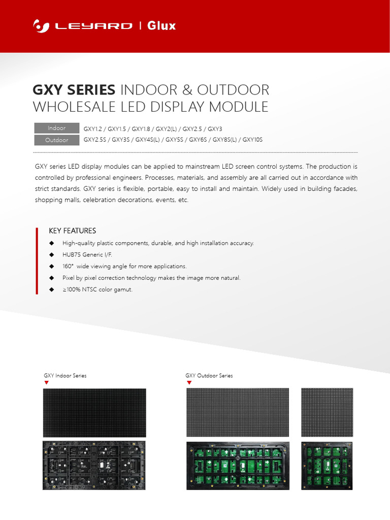 GXY Series | PDF | Light Emitting Diode | Pixel