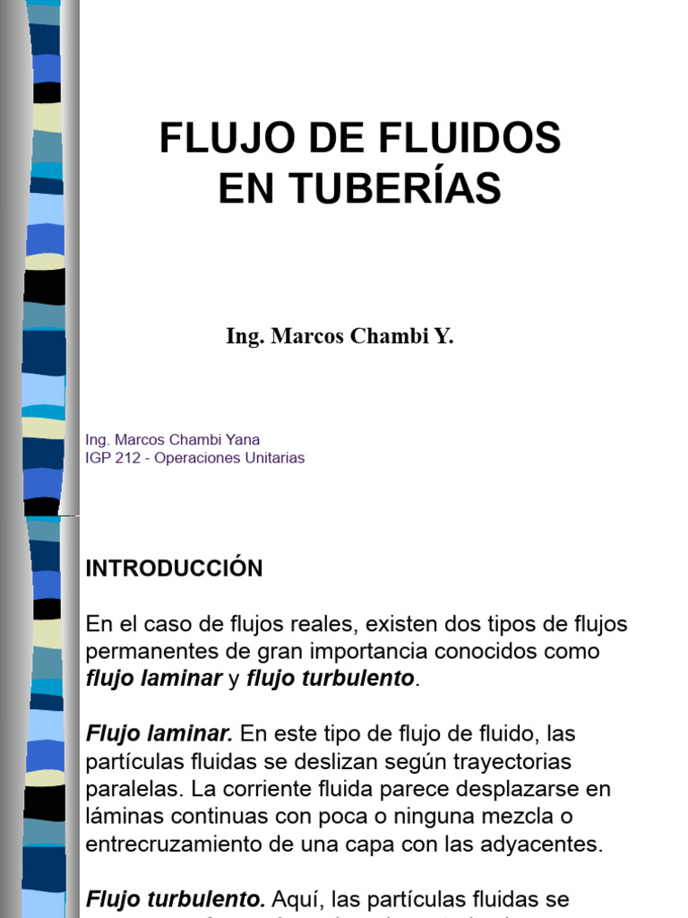 4-Flujo de Fluidos en Tuberías-1 | PDF | Viscosidad | Turbulencia