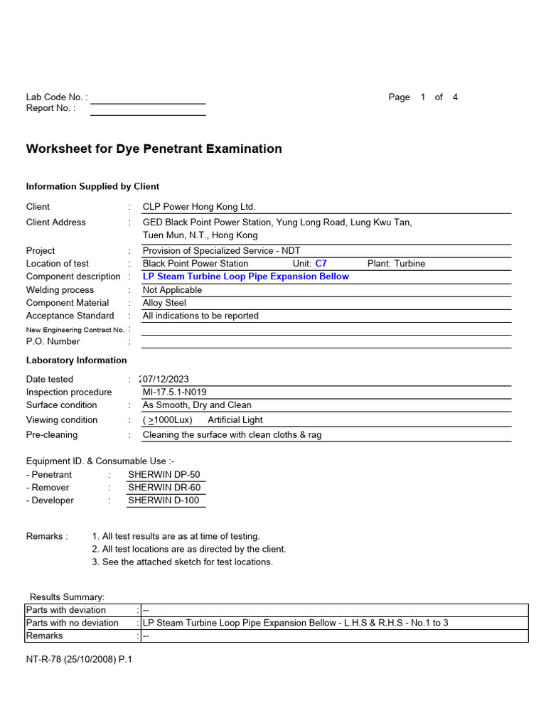 07-12-2023 C7 Turbine LP Steam Turbine Loop Pipe Expansion Bellow - PT ...