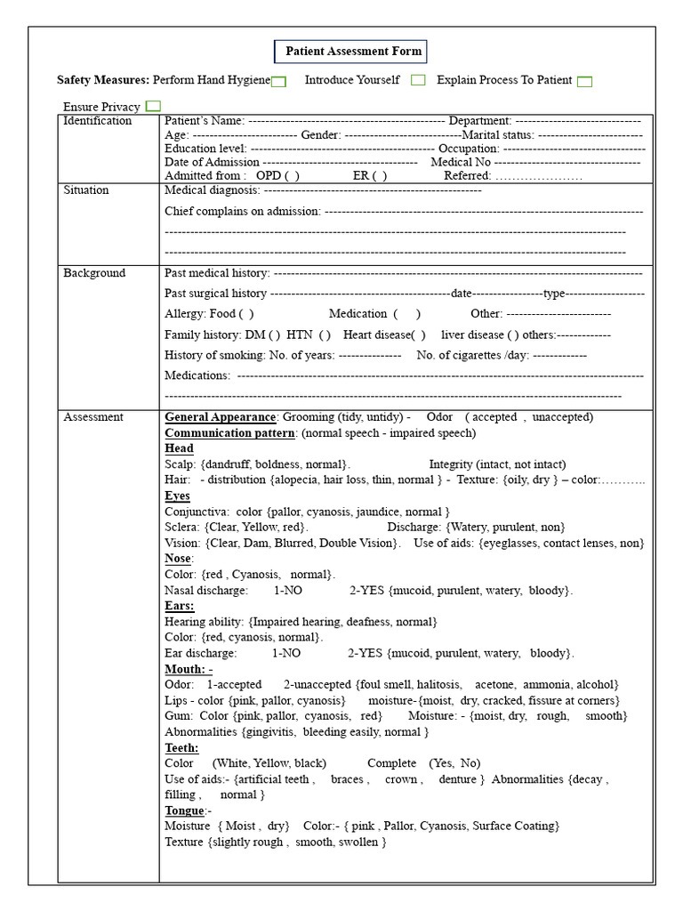 Patient Assessment Basic Nursing | PDF | Urinary Incontinence | Dentures