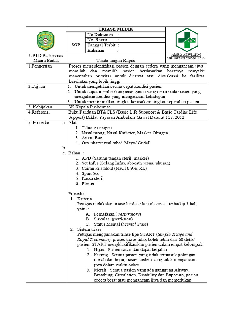 SOP Anafilaktik | PDF | Sains & Matematika