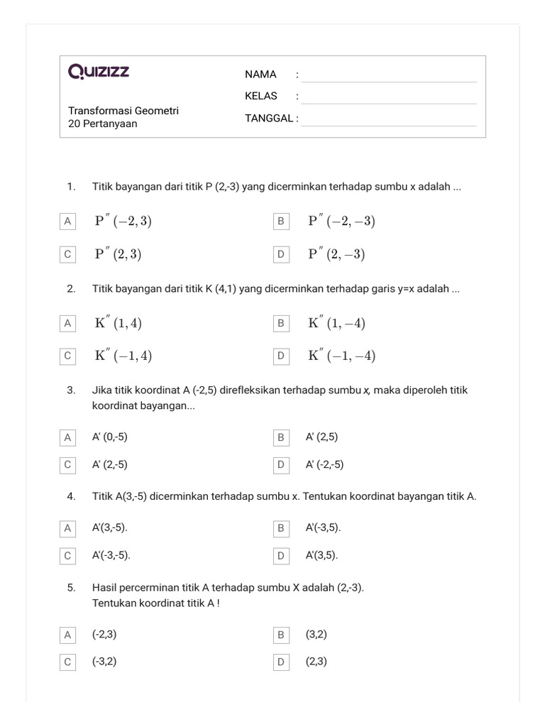 Transformasi Geometri | PDF | Metode & Bahan Ajar