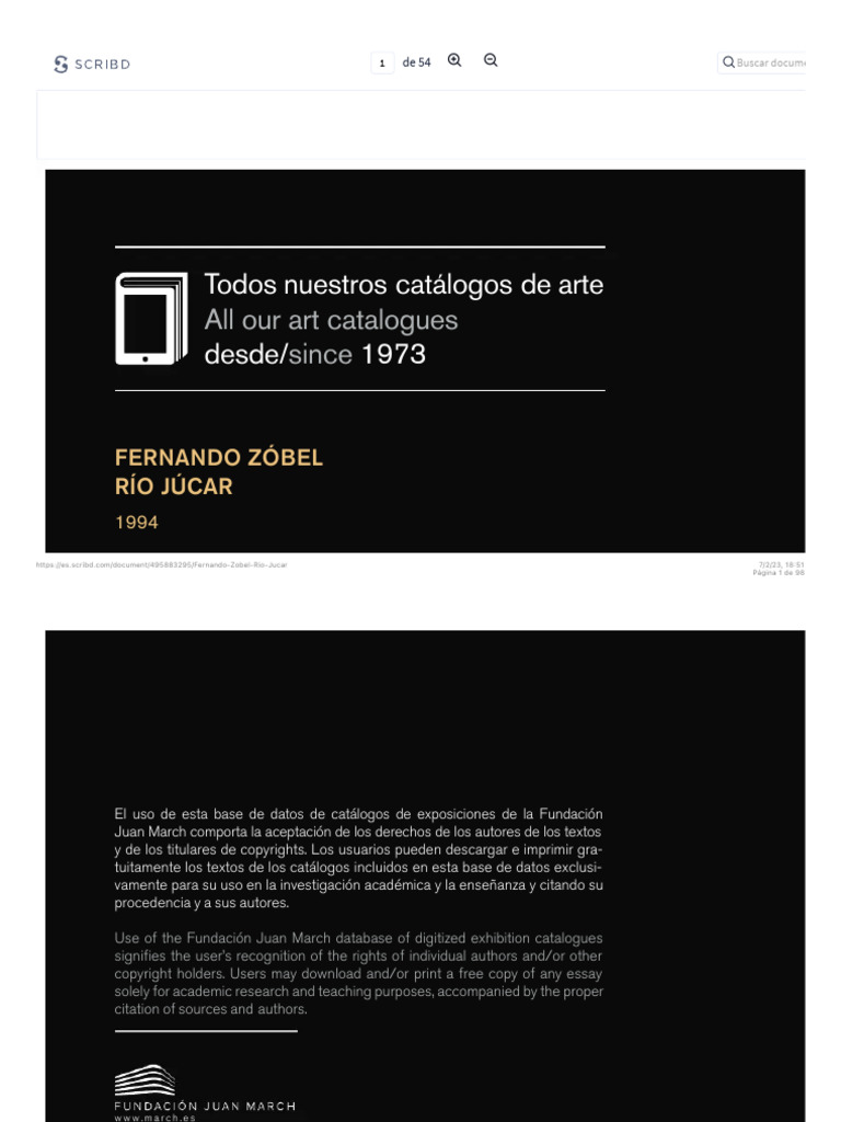 Fernando Zóbel Río Júcar - PDF - Pinturas - Lona | PDF | Pinturas