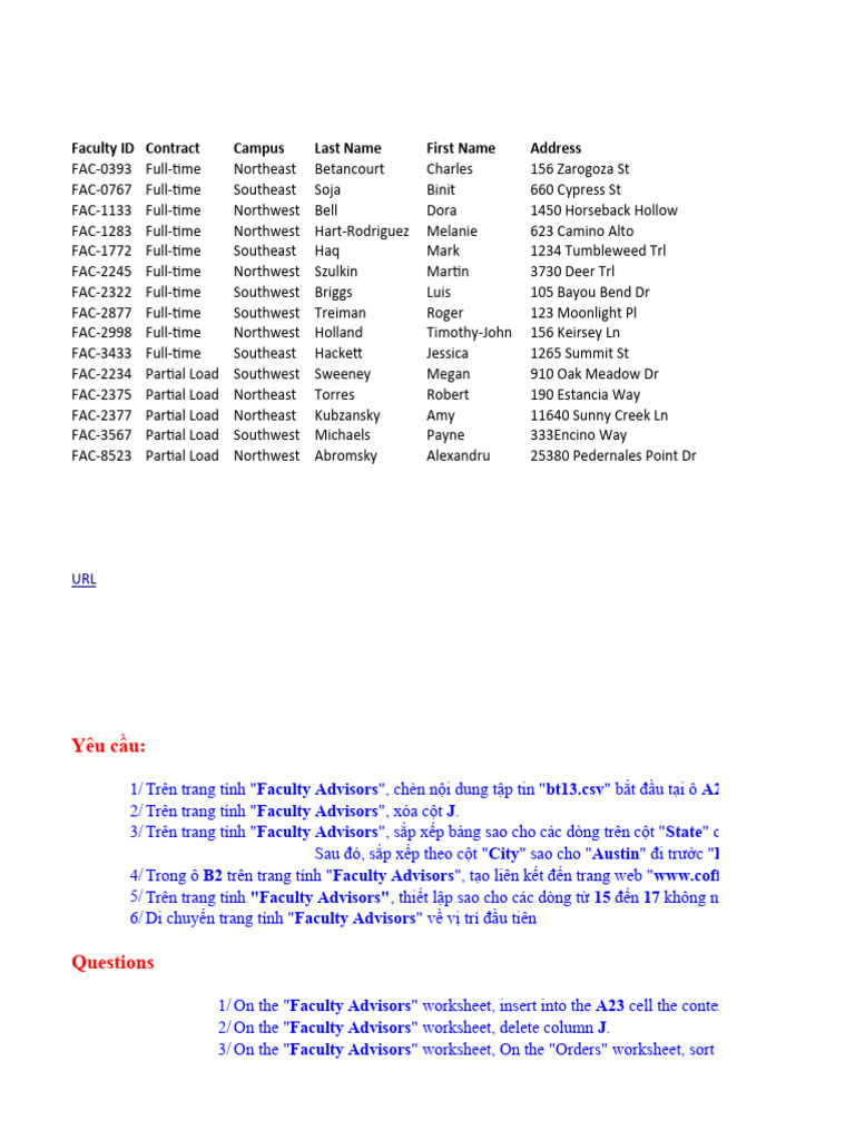 csth bài tập | PDF