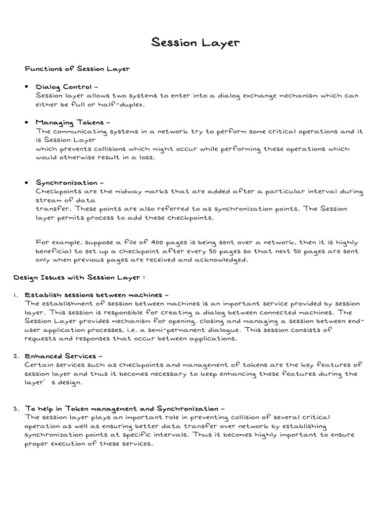 Session Layer Functions & RPC Guide | PDF | Computer Network | Computer Programming