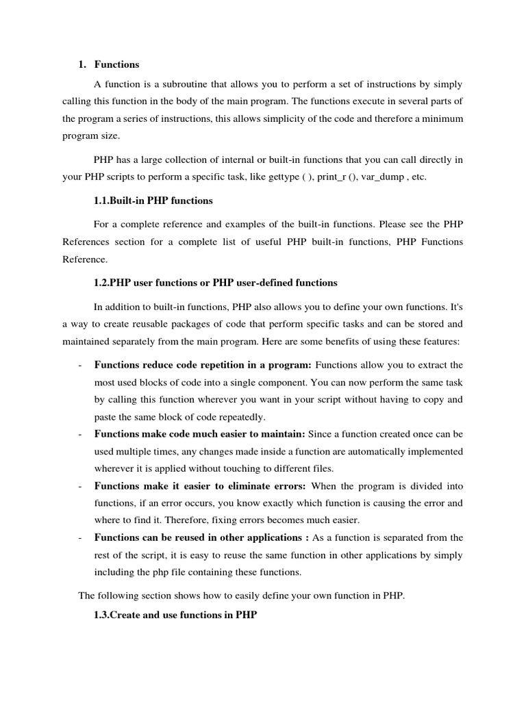 Seance3 Php Pdf Php Parameter Computer Programming