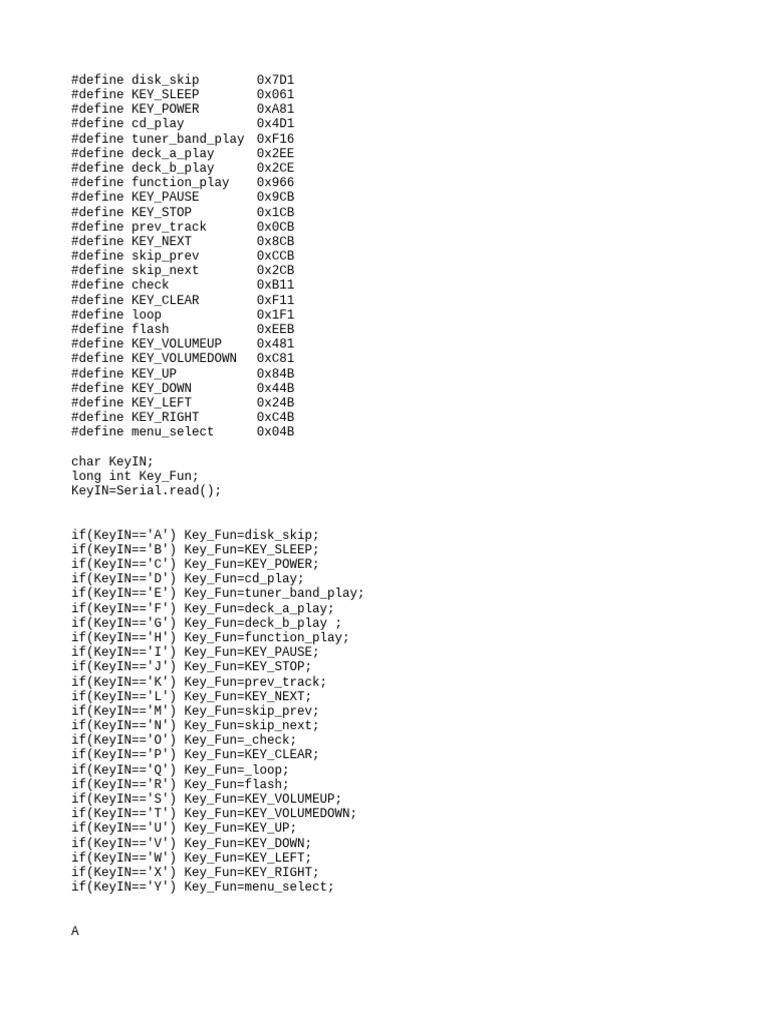 Remote IR Codes | PDF Remote IR Codes | PDF
