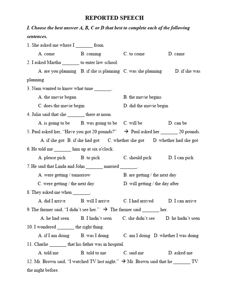Reported Speech - Passive Voice | PDF