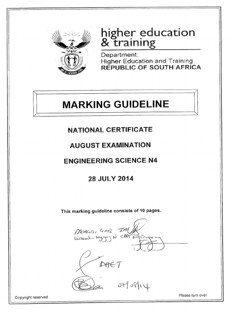 Engineering Science N4 | PDF