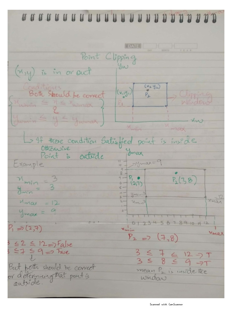 L9B-MMCG-Point Clipping and Cohen Sutherland Line Clipping | PDF