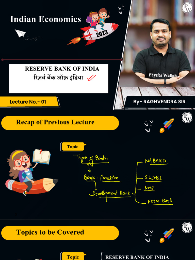 Reserve Bank of India 01 - Class Notes | PDF