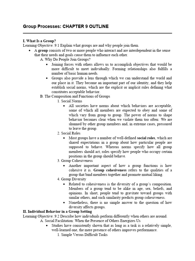 Chapter 9-Group Processes-1 | Download Free PDF | Leadership | Cognition
