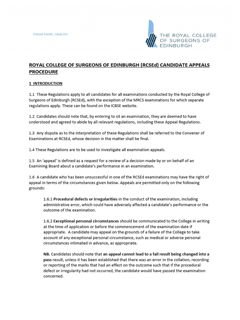 Rcsed Appeal Regulations 2020 | PDF | Appeal | Common Law