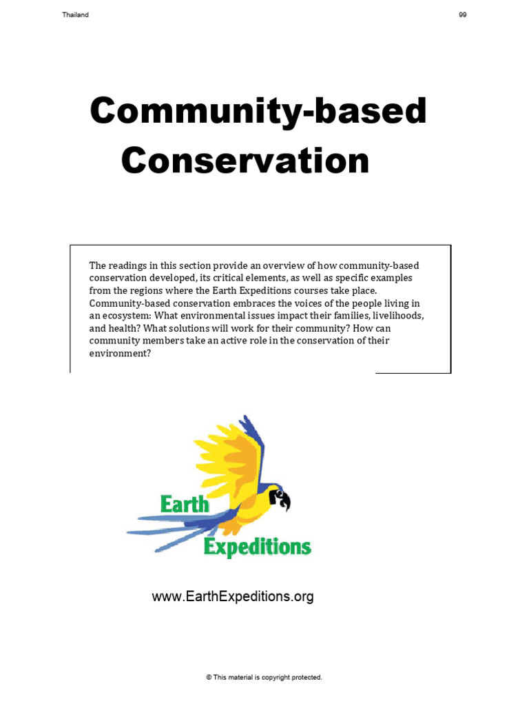 Thailand 4 Community-Based Conservation | PDF | Conservation Biology ...