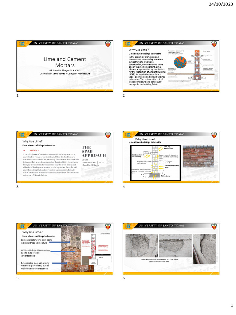 05 Porous Building Materials - Lime2 | PDF | Mortar (Masonry) | Lime ...