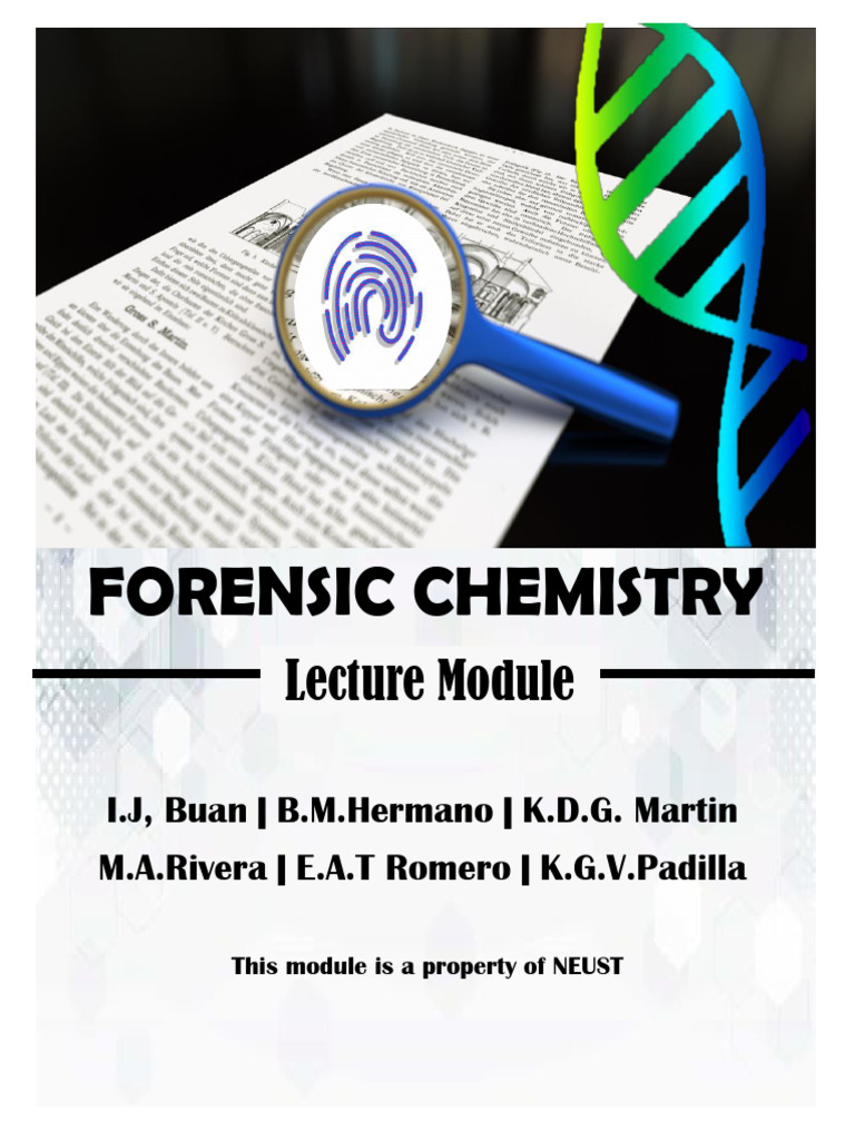 Forensic Chemistry for Criminology Students | PDF | Forensic Science ...