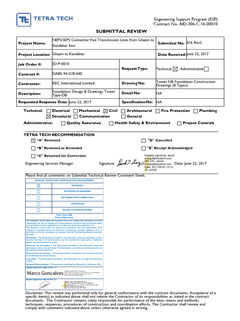 0016.rev2 - DB Tower Design and Drawing For Foundation | PDF ...
