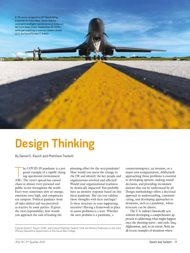 Design Methodology in Military Planning | PDF | Methodology | Thought
