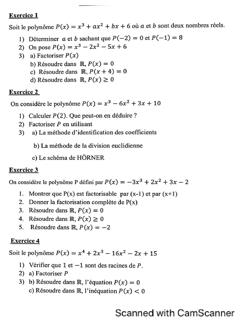 Exercices Terminale A | PDF