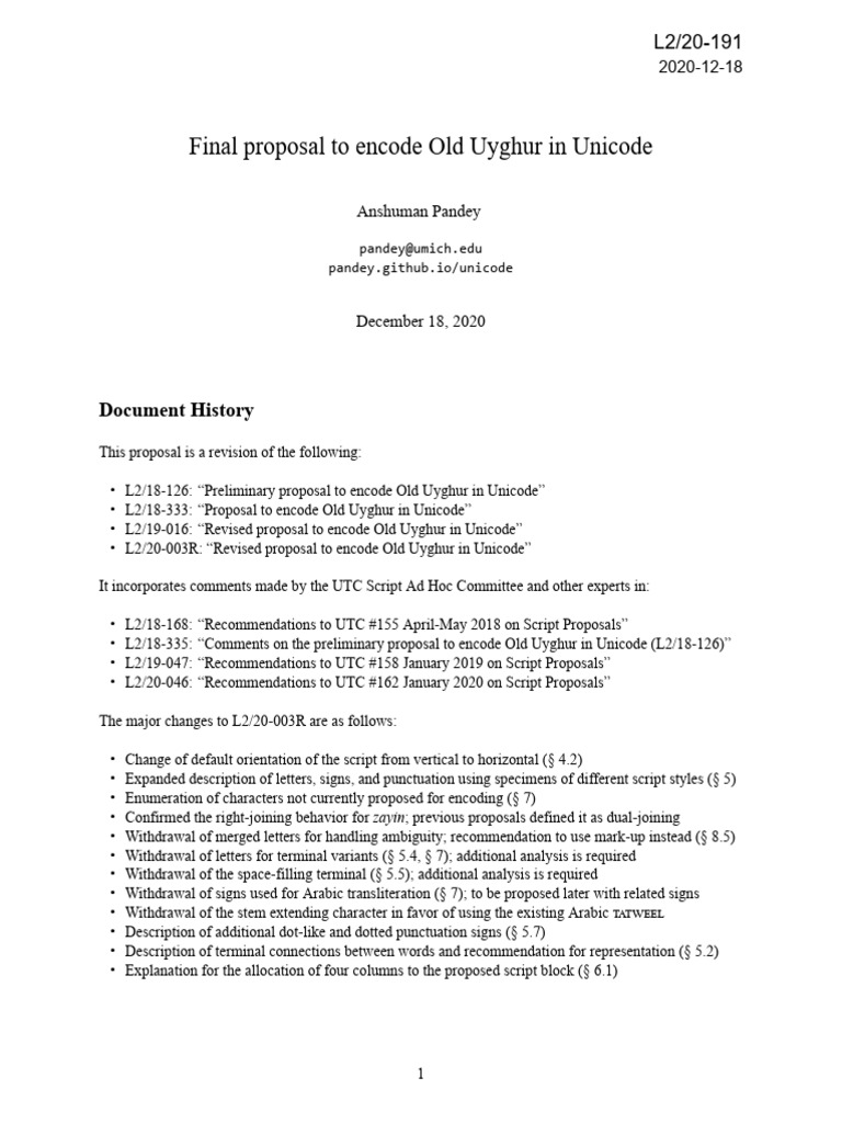 Old Uyghur | PDF | Character Encoding | Writing