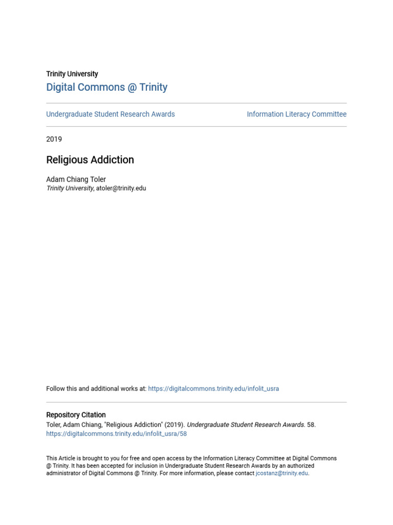 Understanding Religious Addiction | PDF | Reward System | Religious Studies