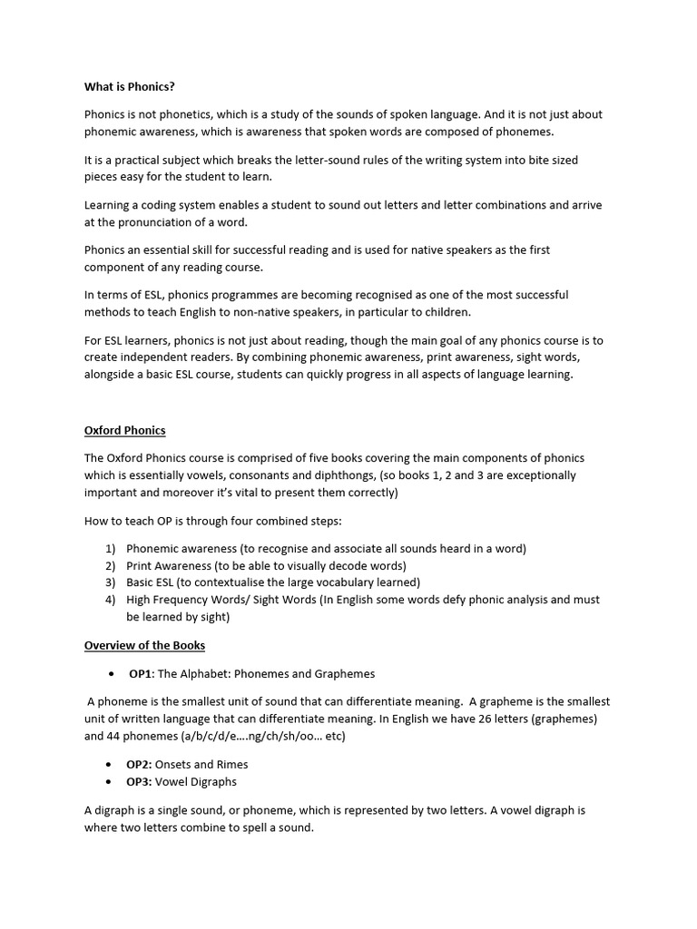 Teaching Phonics 1 To 5 | PDF | Phonics | Syllable