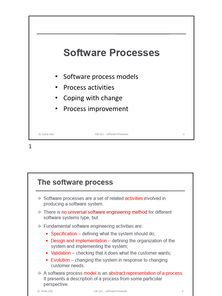 L02 Software Processes Pdf Software Development Process