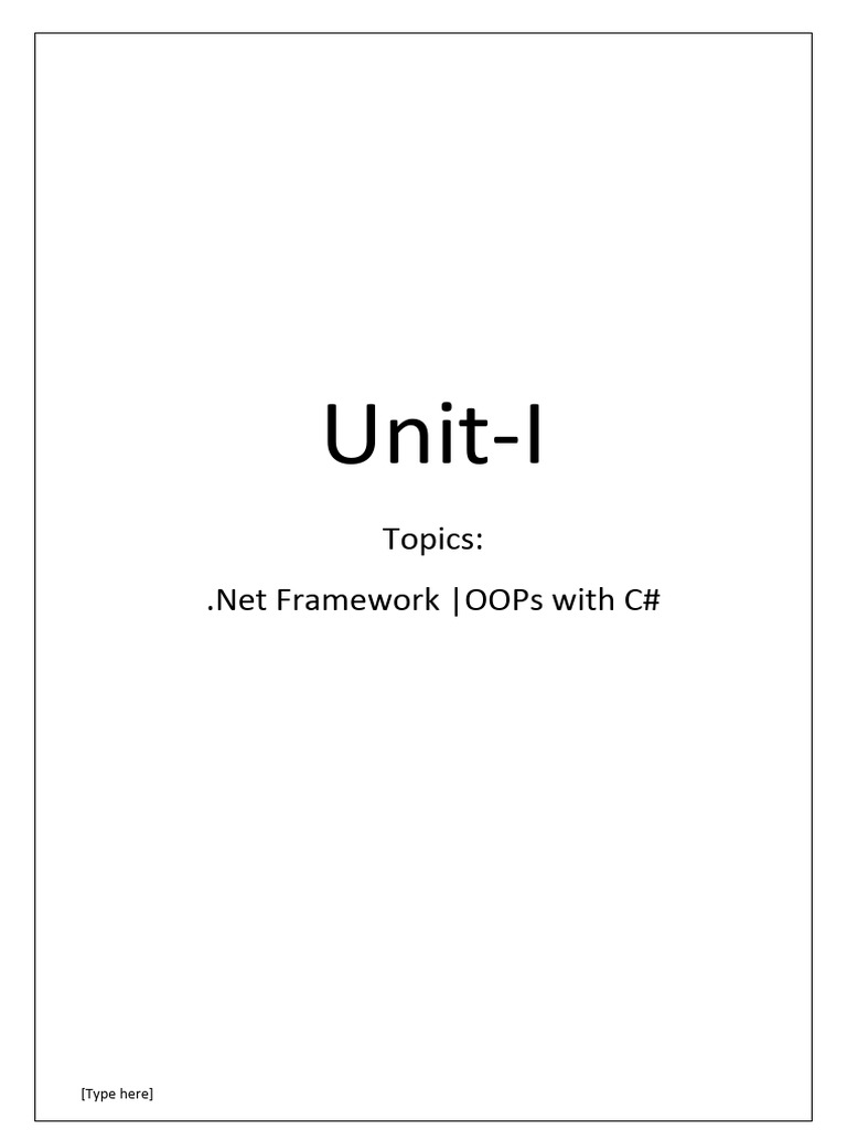 Dot Net Notes | PDF | Inheritance (Object Oriented Programming) | Class ...