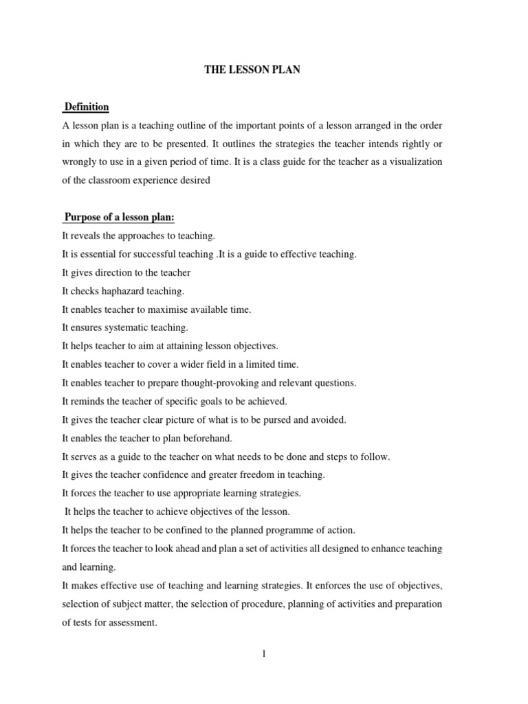 Lesson Plan | PDF | Lesson Plan | Teachers
