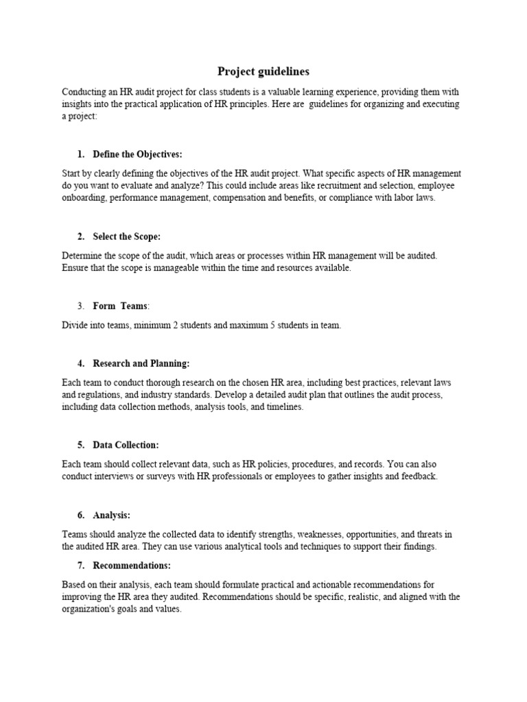 Shafaqrubab 2661 19750 3 Project Guidelines HR Audit | PDF | Audit ...