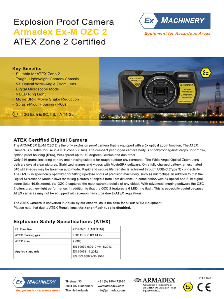 ATEX Camera Armadex Ex M OZC 2 | PDF