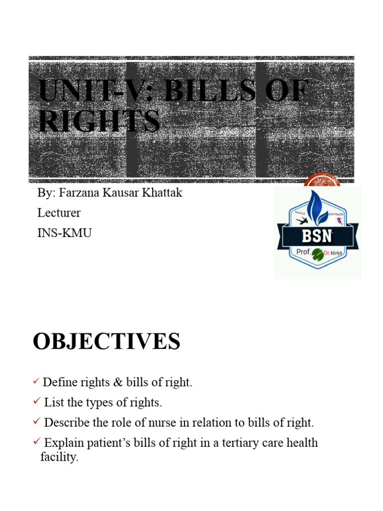 Unit 5 Bills of Rights | PDF | Rights | Nursing