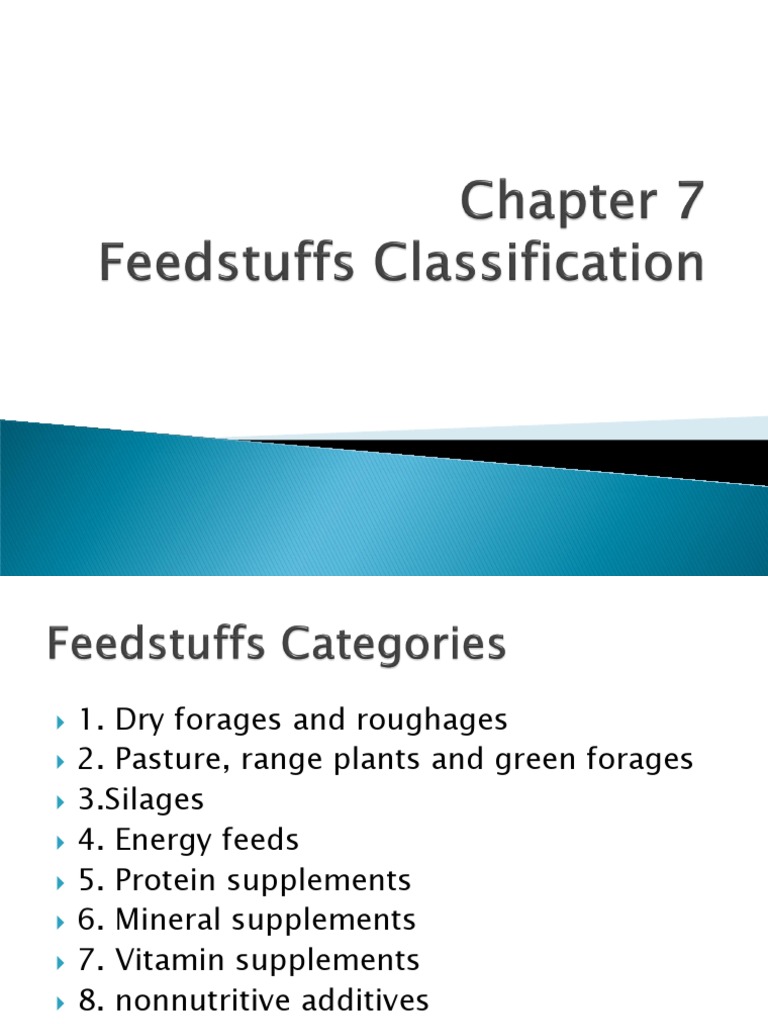 Chapter 7 Feed Stuffs Classification | PDF | Dietary Fiber | Diet ...