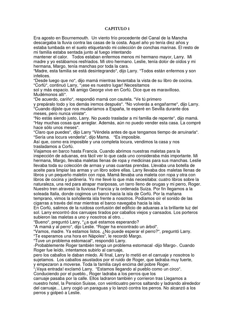 My Family and Other Animals | PDF