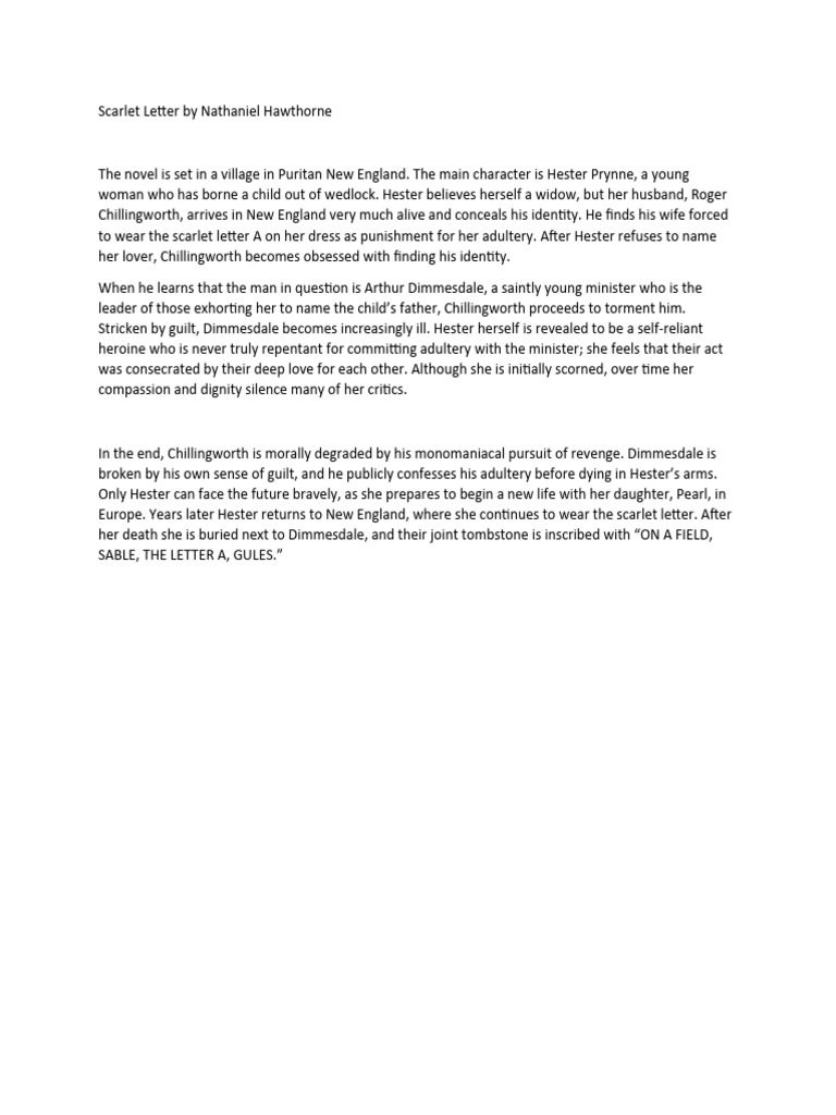 Scarlet Letter | PDF