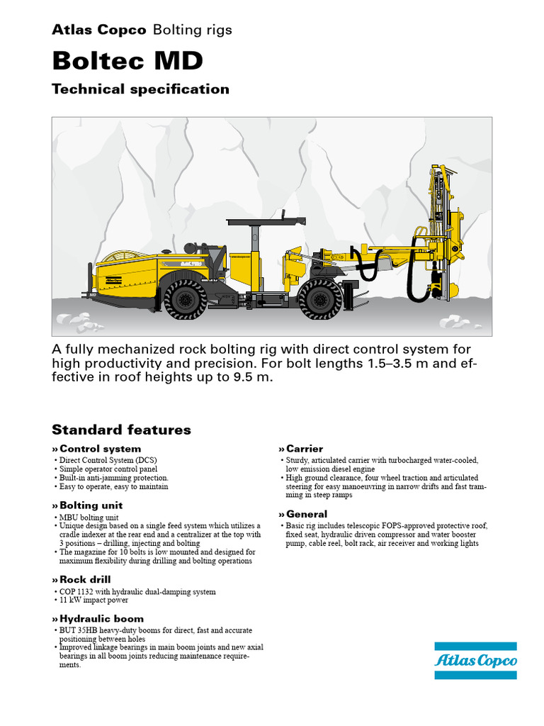 Boltec MD Technical Specifications | PDF | Vehicles | Machines