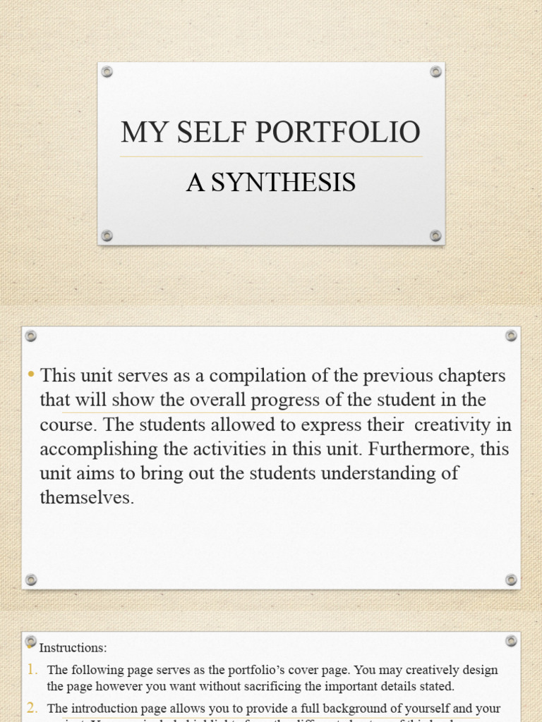 My Self Portfolio | PDF