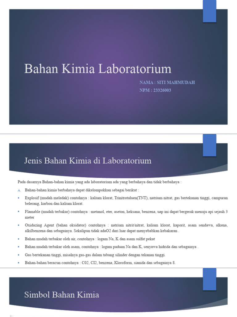 Tugas 2. Bahan Kimia Laboratorium | PDF