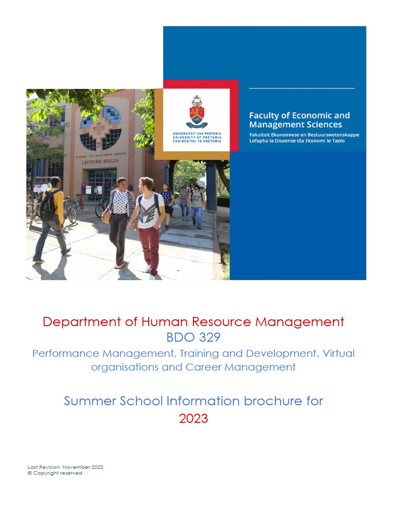 BDO 329 Summer School Information Brochure 2023 | PDF | University And ...