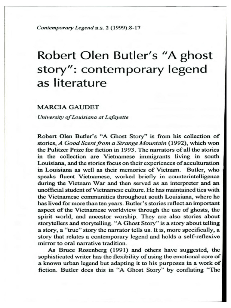 A Ghost Story Pdf Ghosts Narration