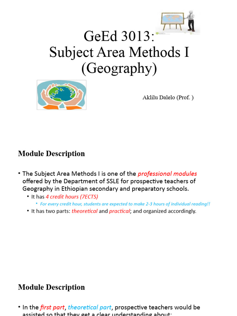 GeEd 3013 PPT Cha1-3 | PDF | Geography | Space
