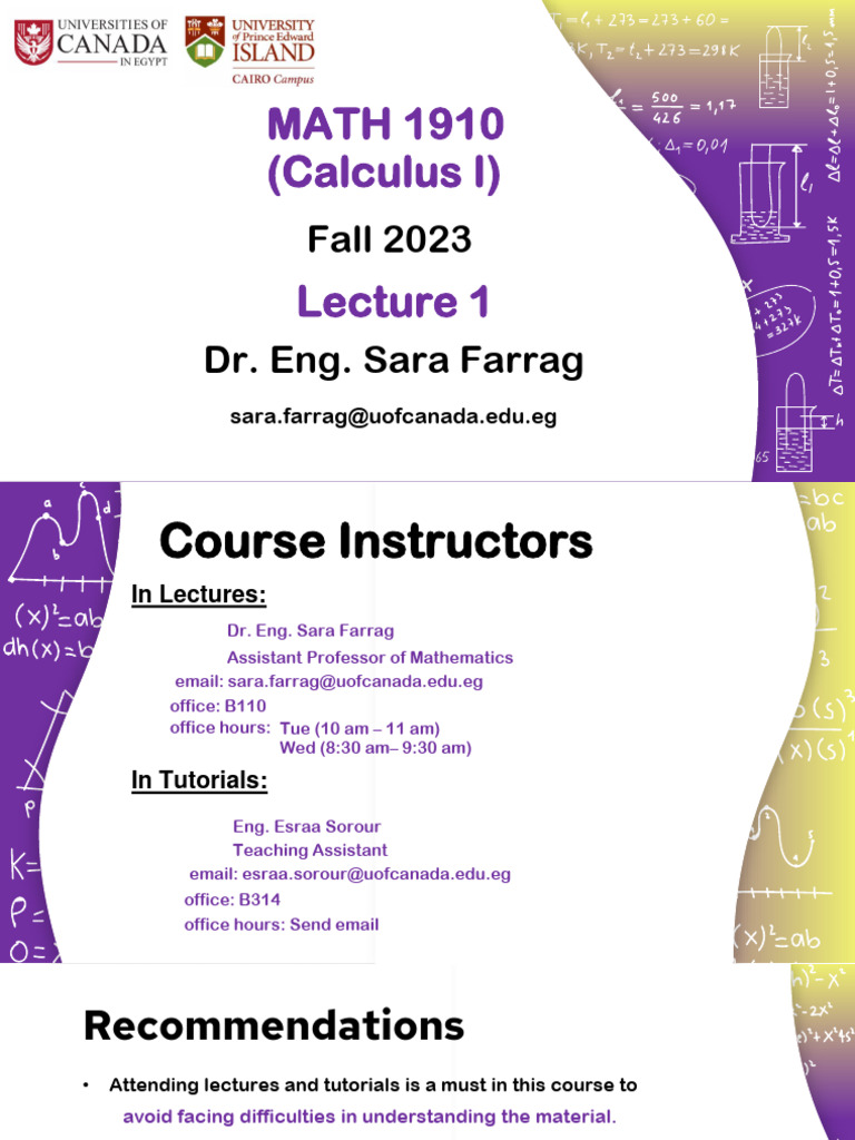 Lecture 1 | PDF | Function (Mathematics) | Derivative