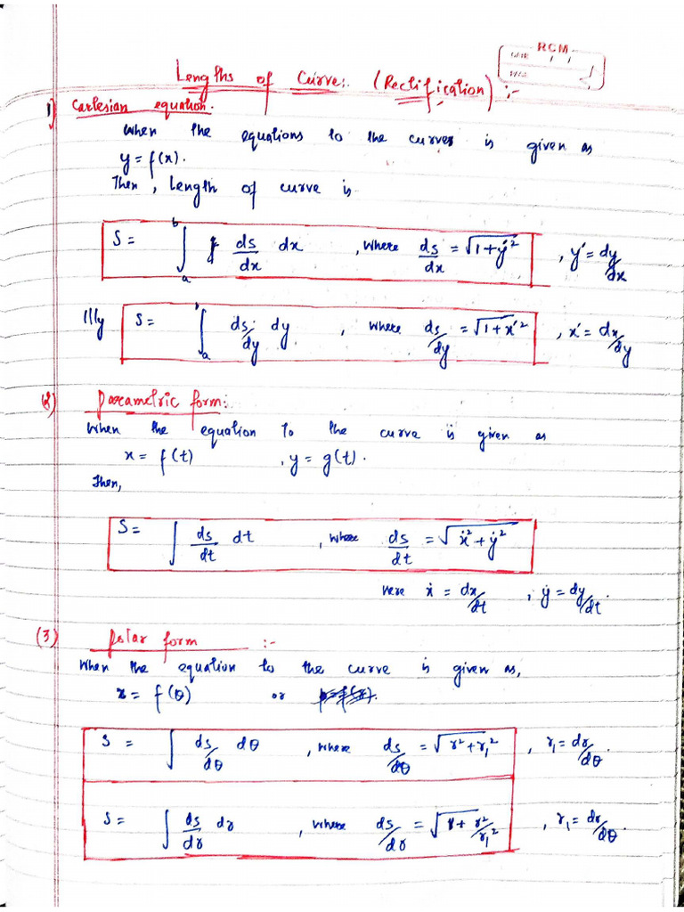 Length of Arcs (Rectification) | PDF