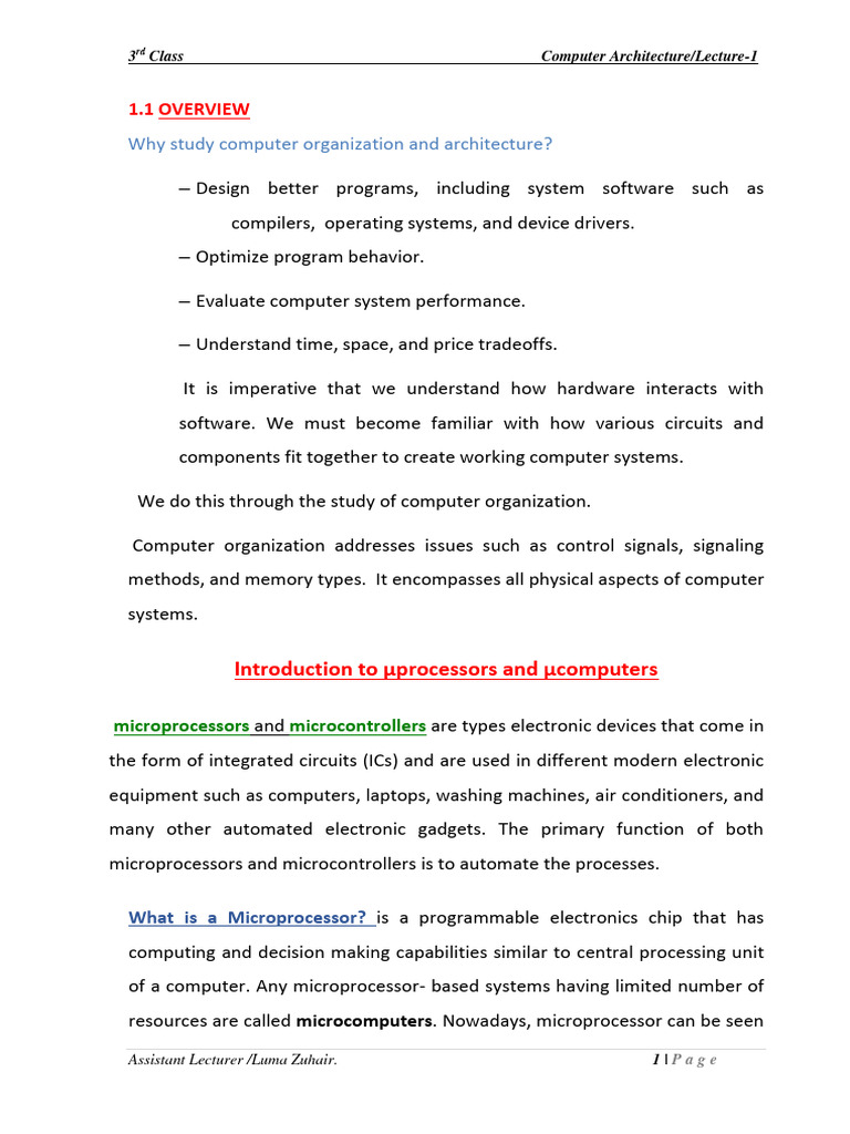 00 Lec 1 | PDF | Computer Data Storage | Central Processing Unit