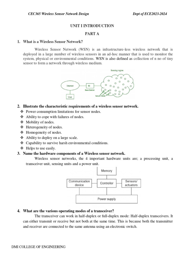 CEC365 Wireless Sensor Network Design | PDF | Computer Network | Routing
