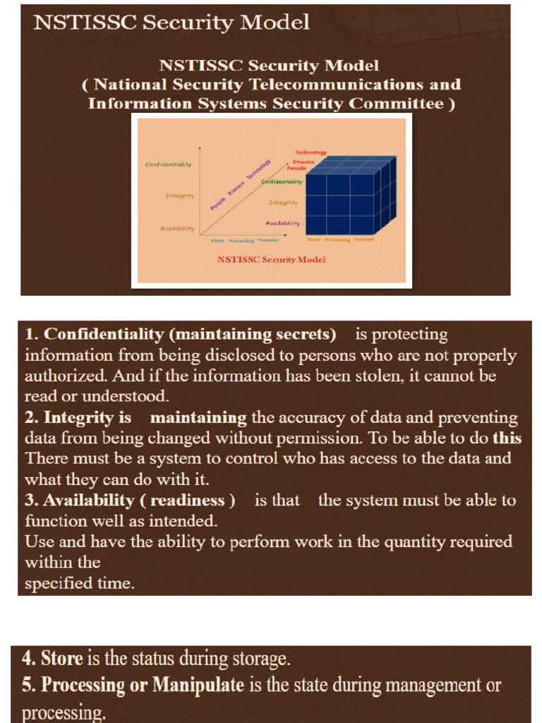 Explain About NSTISSC Security Model | PDF