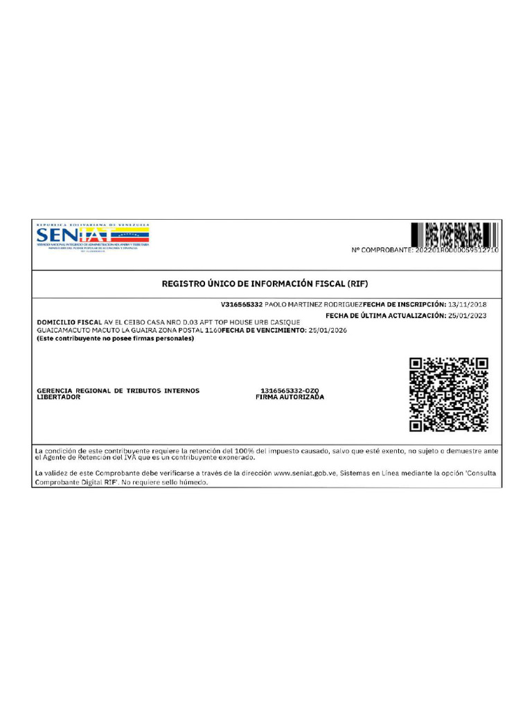 Rif PDF Apertura Banplus | PDF