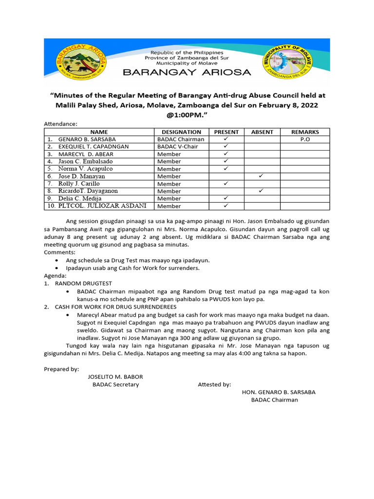 Badac Meeting | PDF