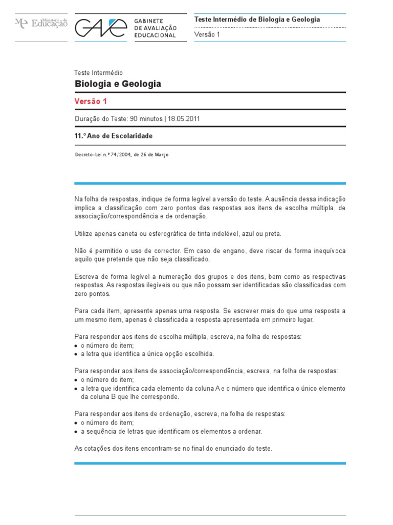 Biologia e Geologia - 11.º Ano Versão 1 - TI | PDF | Lua | Terremotos